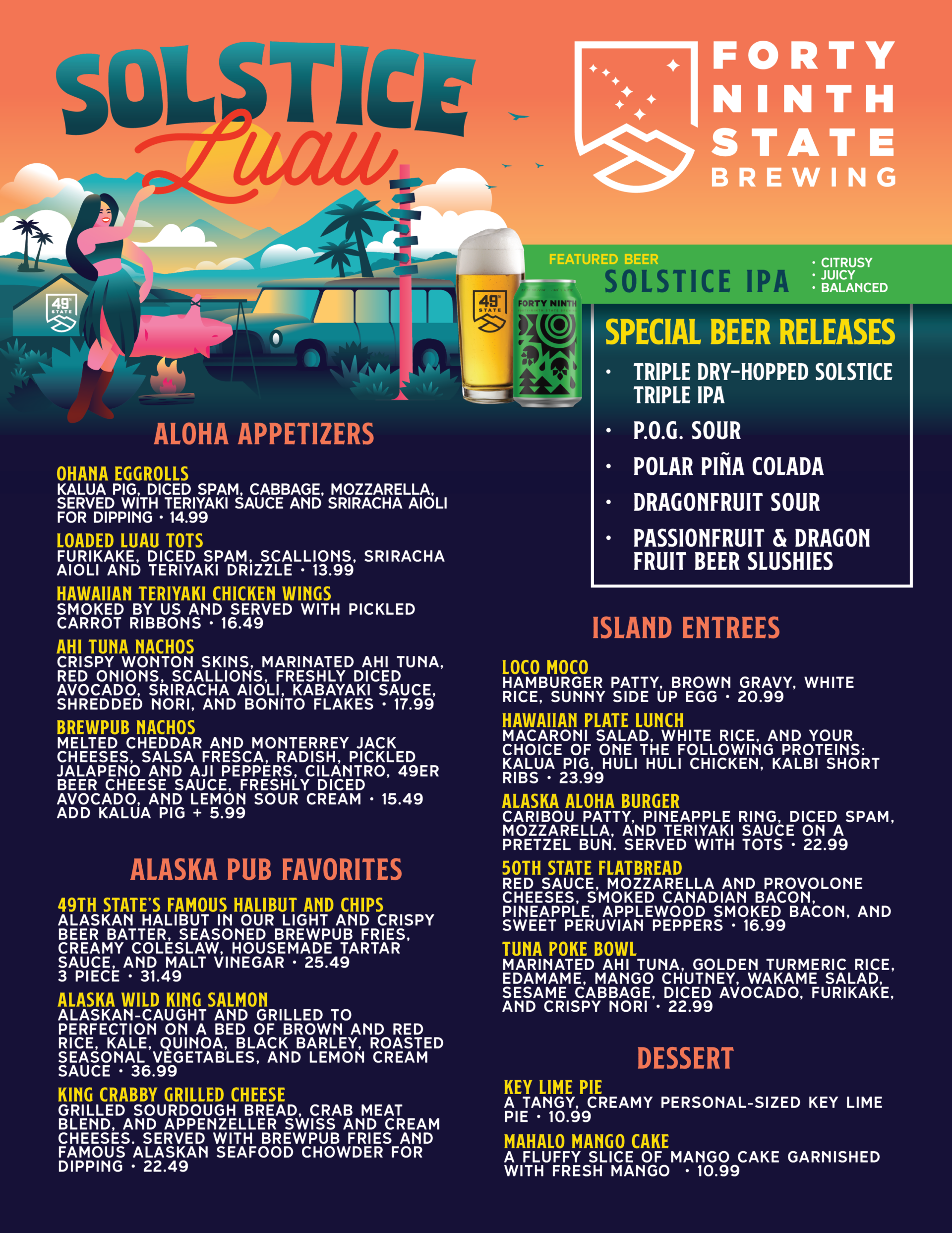 Solstice luau in denali – 49th State Brewing